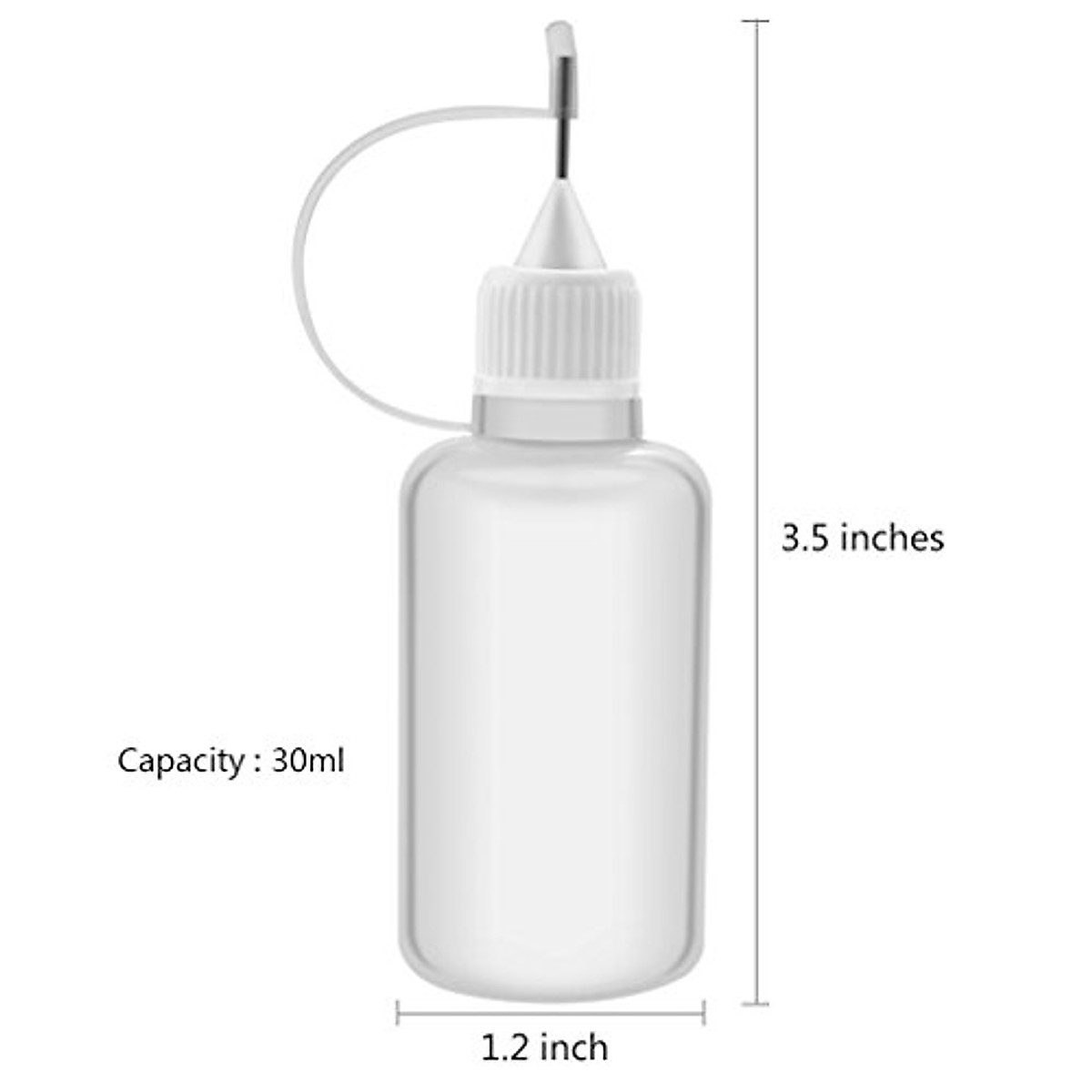 Bantoye 10 Pcs Needle Tip Glue Bottle Applicator DIY Quilling Tool Precision Tip Glue Plastic Liquid Dropper Bottles (30 ml)