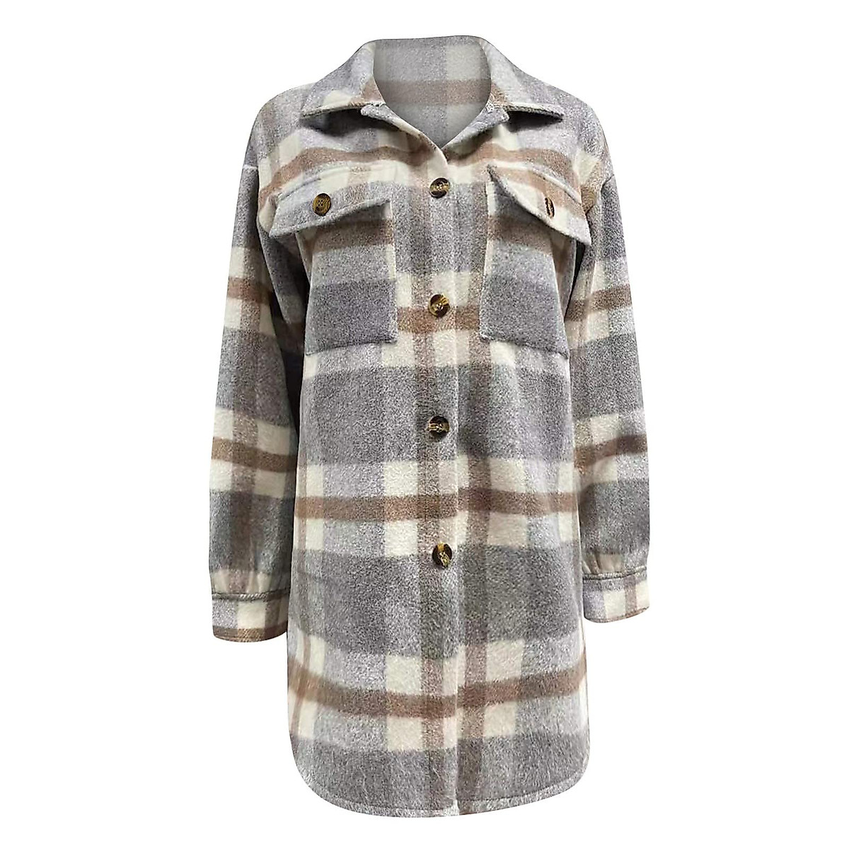 Flannel Shirts for Women Shacket Jacket Plaid Button Down Shirts Womens Fall Fashion 2023 Womens Flannel Shirts Long Sleeve