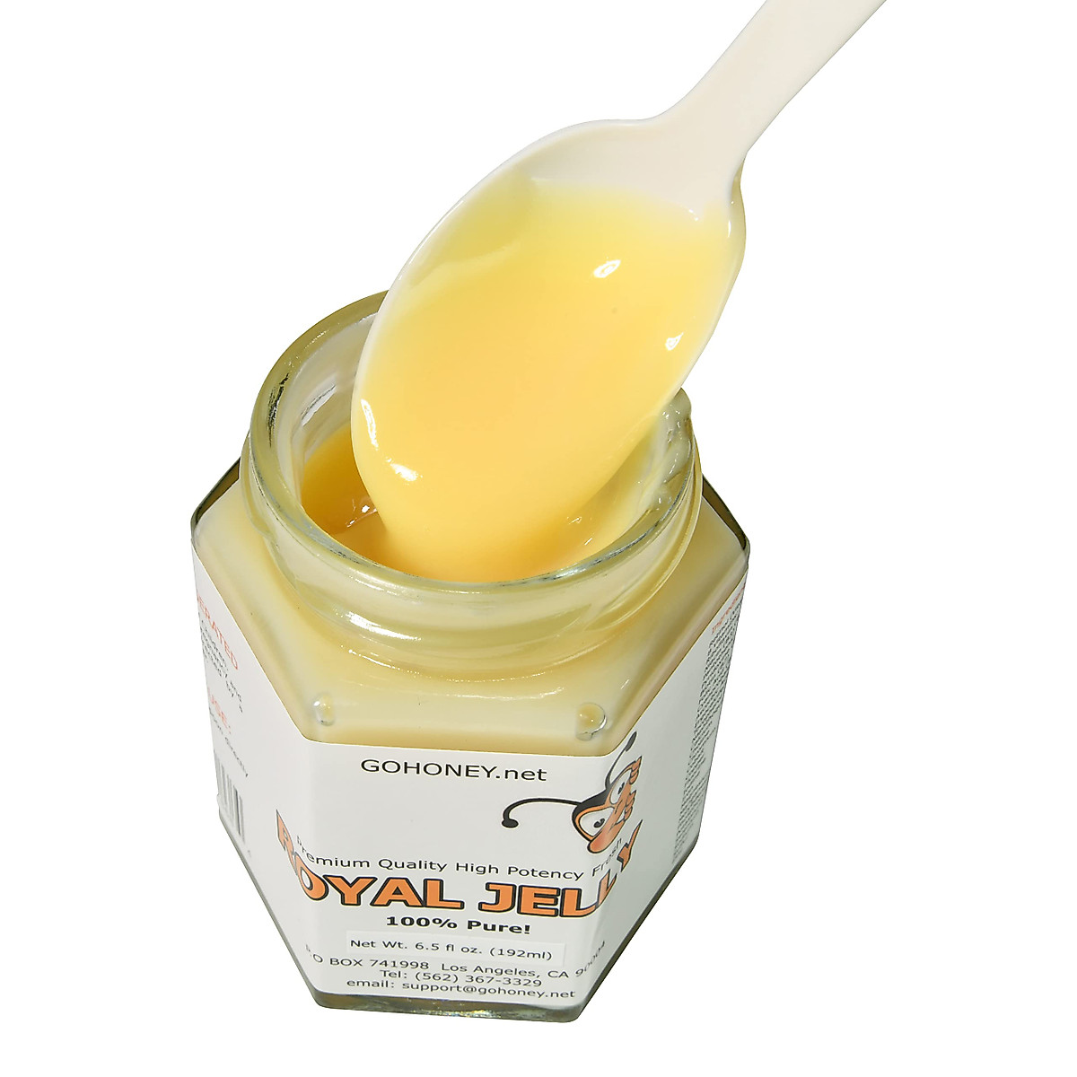 100% Pure Organic Fresh Royal Jelly Raw Unprocessed Natural High Potency (6.5 oz)