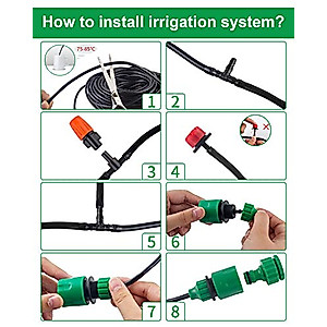 Garden 50Ft Automatic Micro Irrigation System, 1/4" Blank Distribution Plant Watering Irrigation Kit Accessories Include Atomizing Nozzle Mister Dripper for Garden Flower Bed,Patio,Lawn …
