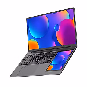 PUSOKEI 15.6 Inch 7 Inch Touch Screen Dual Screen Laptop Computer, 1920x1080 Business Laptop Support Win11, 16G LPDDR4 College Laptops, 8000mAh Battery, for Intel Processor N5095 (US