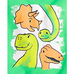 The Children's Place Baby Toddler Boys Short Sleeve Graphic T-shirt 3-pack, Dinos, 4T
