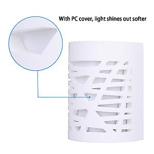 TRLIFE White Wall Sconce, LED Wall Sconce 9W 3000K Warm White Sconce Wall Lighting, LED Wall Sconce with Frosted Cover for Bedroom Hallway Stairway Porch Office Hotel (1 Pack, 1 LED Bulb Included)