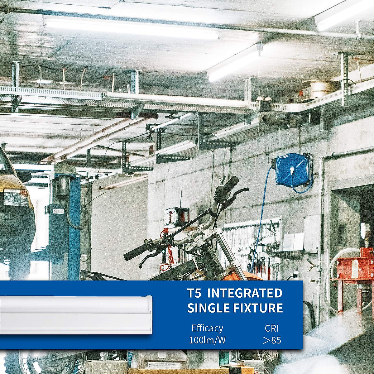 LELEJU LED Shop Light 3FT, 15W, 6000K, 1500lm, Linkable Utility Shop Lights, LED Ceiling & Under Cabinet Light, T5 Integrated Single Fixture (Pack of 4)