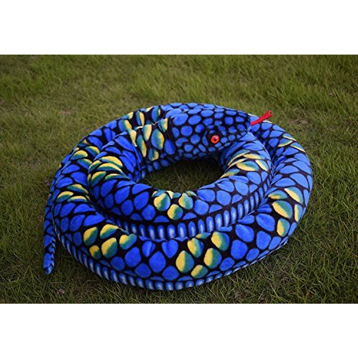 A-cool Giant Boa Constrictor Stuffed Animal Soft Snake Plush Toy (Blue（70"=180CM）)