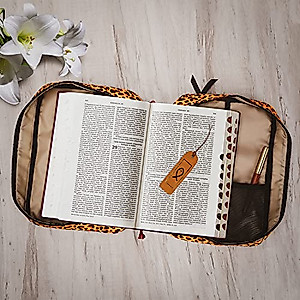 Bible Cover with Handle, Floral Bible Case Fit for Christian Easter Gift, Sunset Pottery