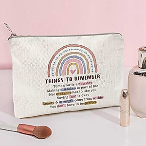 Things To Temember, Self Care Reminder, Makeup Bag, Note To Self, Self Love, Self Care Makeup Case, Sister Gift, Daughter Gift from Mom