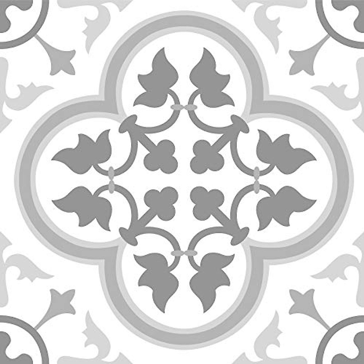 FloorPops FP2953 Remy Peel & Stick Floor Tiles, Grey & FP2948 Altair Peel & Stick Floor Tiles, Black