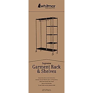 Whitmor Supreme Rolling Garment Rack Chrome
