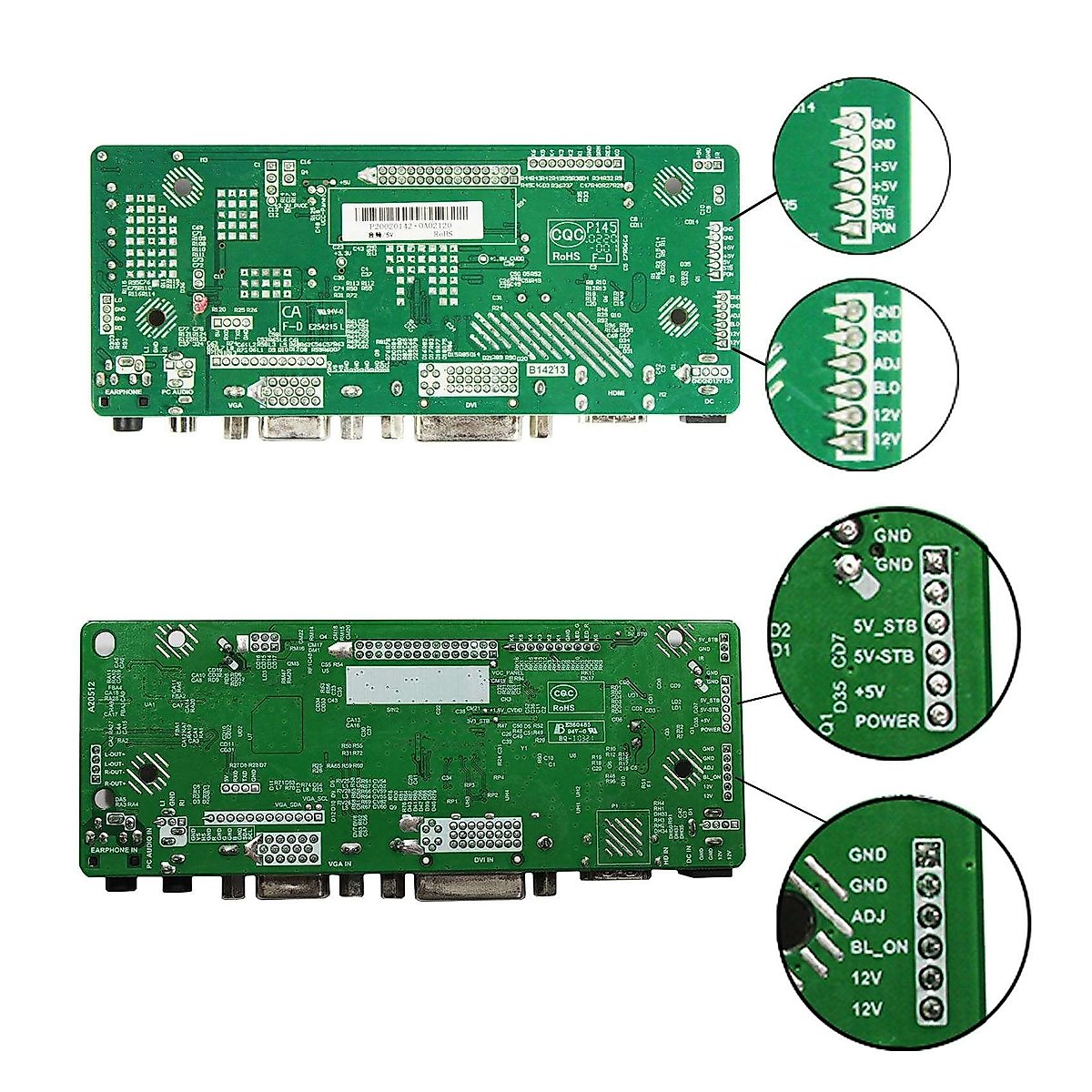 VSDISPLAY HD-MI DVI VGA Audio LCD Controller Board M.NT68676 Compatible with 32" 32 inch 1920x1080 HV320FHB N00 N02 N10 N80 N4K F40 LVDS Interface LCD Screen