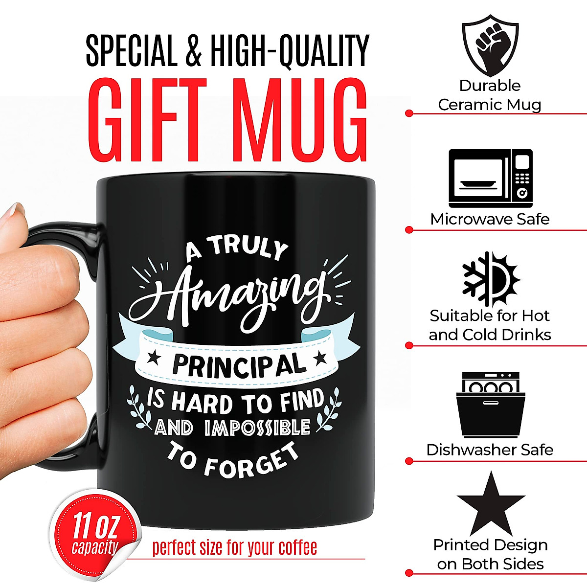 Gifts and LOLs Thank You Principal Gift - School Principal Mug - Principal Appreciation Gifts for Men or Women - Birthday, Retirement, End of Year