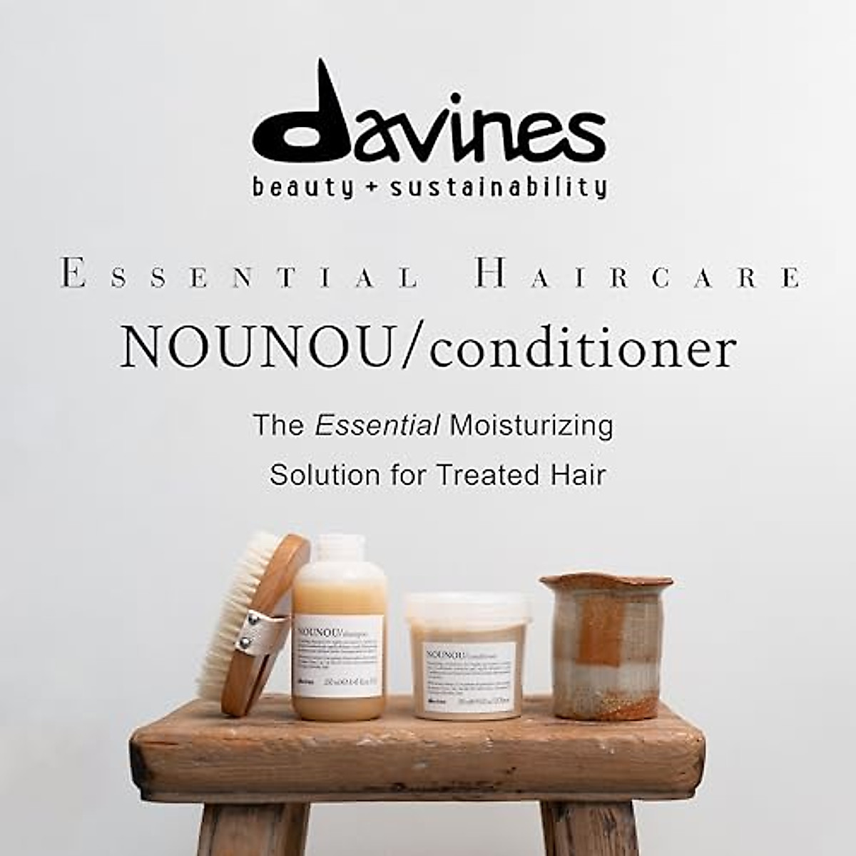 Davines NOUNOU Conditioner | Hydrating Deep Conditioner for Bleached, Permed, Relaxed, Damaged or Very Dry Hair | Replenishes Chemically Processed Hair | 8.45 fl oz