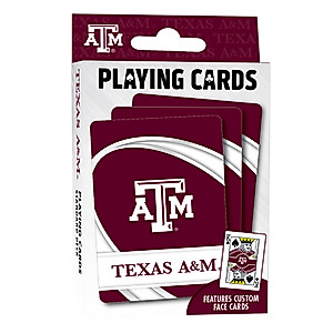 MasterPieces Family Games - NCAA Texas A&M Aggies Playing Cards - Officially Licensed Playing Card Deck for Adults, Kids, and Family