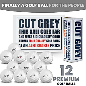Cut Golf Cut Grey Golf Balls, White