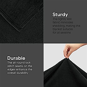 Utopia Bedding Fleece Blanket King Size Black Lightweight Fuzzy Soft Anti-Static Microfiber Bed Blanket (90x102 Inches)
