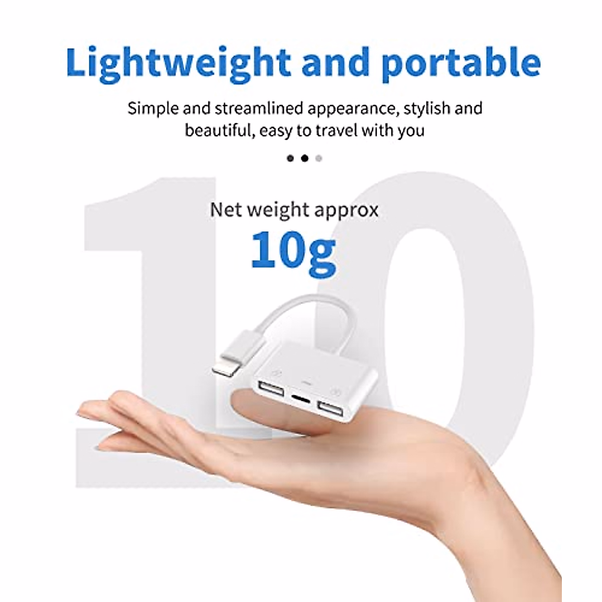 USB A Adapter for iPhone Lightning to OTG Connector Cable 13 12 11 Mini Pro Max X Xs Ipad Male Converter Apple Splitter Doul and Charger Charging Female Port Camera Keyboard Mouse Adaptador Hub 3.0