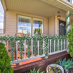 Sggvecsy 3 Pcs Artificial Ivy Vines Kit 6.4Ft Odorless Silk Ivy Garland with Green Leaves Fake Hanging Plants Artificial Greenery Decor for Wedding Home Wall Party Indoor Outdoor Decoration