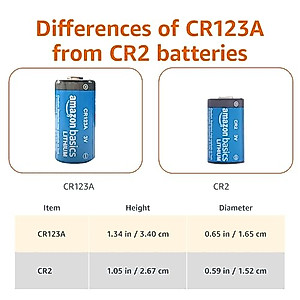 Amazon Basics CR2 Lithium Batteries, 3 Volt, Long Lasting Power, Low Self-Discharge Rate Pack of 4