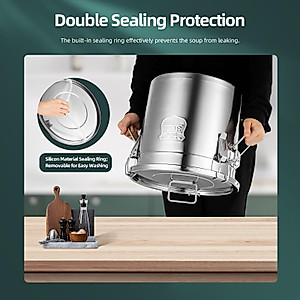 KONKENIE 21L Stainless Steel Airtight Canister Rice Cereal Grain Canisters Container Food Oil Sugar Milk Storage Bucket w/Handles+Lid Cylinder Jar for Household Kitchen Bar Restaurants Silver (21L)