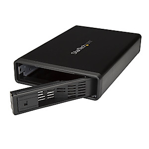 StarTech.com 3.5" External SATA Hard Drive Enclosure - Trayless - eSATA / USB 3.0 (USB 3.1 Gen 1) Hard Drive Enclosure w/ UASP , TAA (S351BMU33ET)