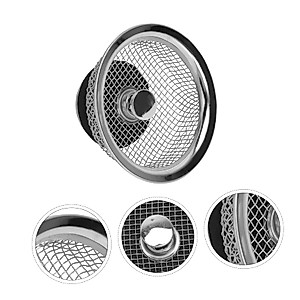 OSALADI 6 Pcs Filter Net Floor Drainer Floor Drain Filter Sink Food Strainer Mesh Strainer Kitchen Sink Strainer Bathtub Drain Cover Stopper Drain Stainless Steel Take a Bath