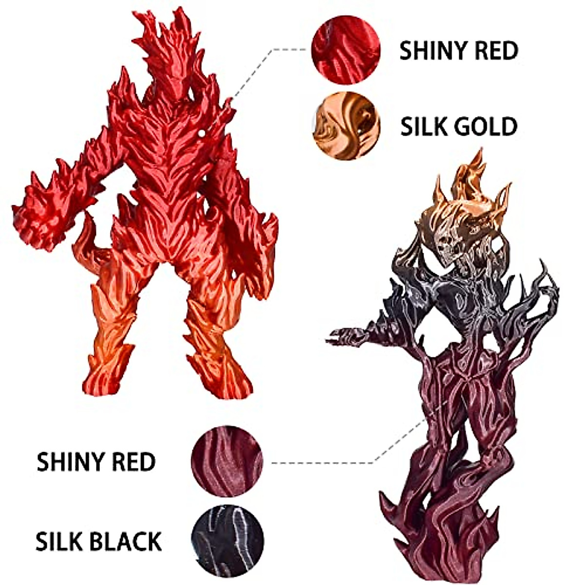 3D Printer Filament Bundle, PLA Filament Silk Shiny PLA Filament 1.75mm +/- 0.02mm, 3D Printing Filament 200g x 4 Spools