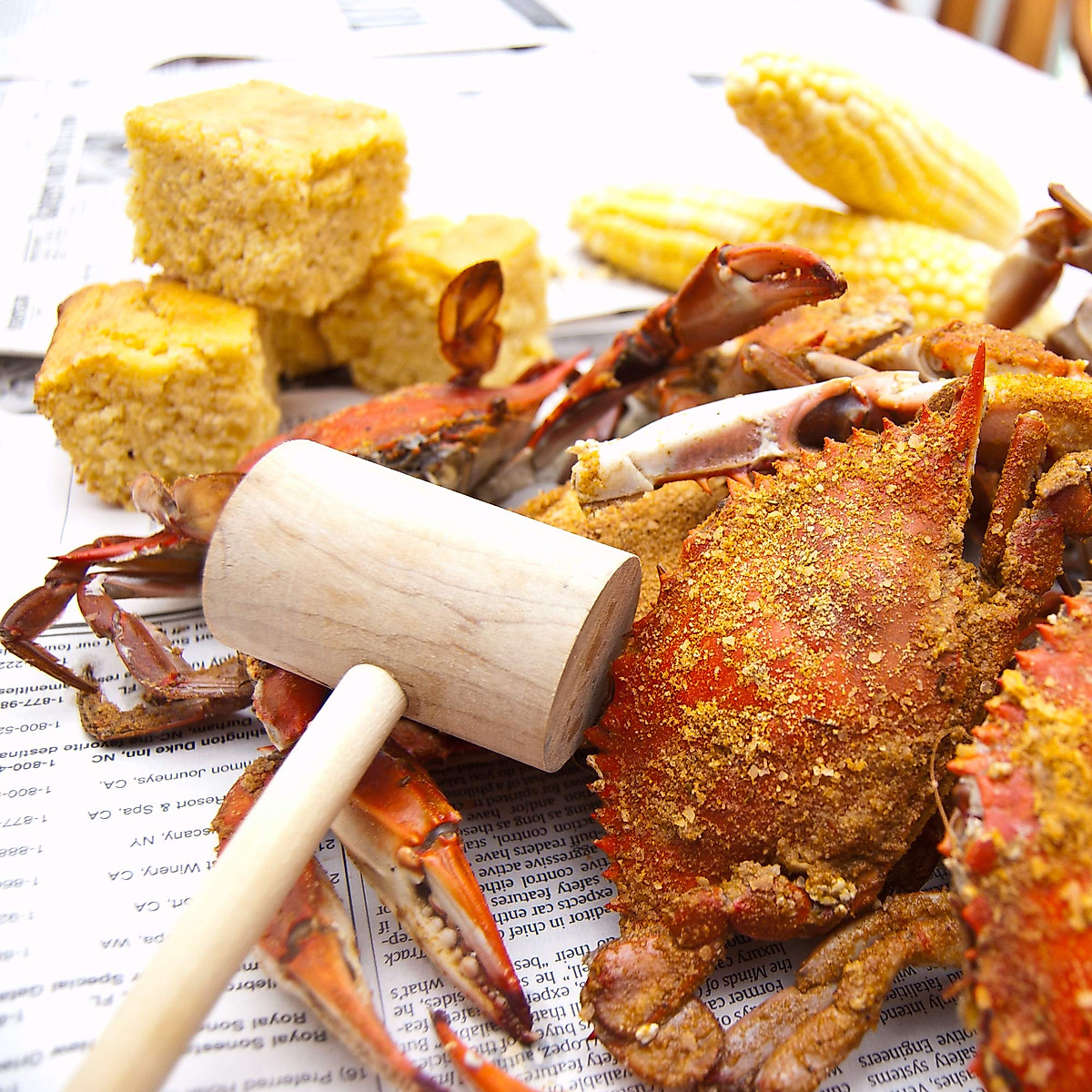 Fox Run Wooden Crab Mallet, 8 x 2.25 x 1.25 inches, Brown