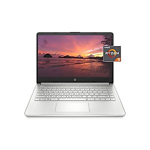 HP 14 Laptop, AMD Ryzen 5 5500U, 8 GB RAM, 256 GB SSD Storage, 14-inch Full HD Display, Windows 11 Home, Thin & Portable, Micro-Edge & Anti-Glare Screen, Long Battery Life (14-fq1025nr) (Renewed)