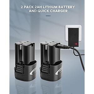 GCCSJ 3/8" Cordless Ratchet Wrench, 18V Cordless Ratchet Wrench, Electric Wrenches 45 FT-lbs 400RPM Electric Ratchet Wrench Set with 2 PCS 2000 Ah Lithium-Ion Battery, 7 Sockets and Charger