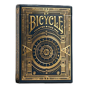 Bicycle Cypher Premium Black Playing Cards, Gold Foil, Encrypted Messages in Playing Cards, 1 Deck