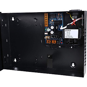 UHPPOTE Input 110VAC Output 12VDC Metal Power Supply Box with Backup Battery Link for Door Access Control Board