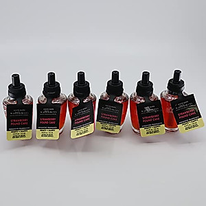 Bath and Body Works 6 Pack Strawberry Pound Cake Wallflowers Fragrance Refill 0.8 Oz.