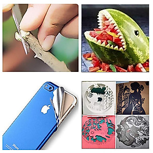 KIMRDIABTE 10 Pcs STERILE Scalpel Blades 11# with Scalpel Handle for Dermaplaning Paper Cutting,Sewing,Fruit Crafts, Modelling,Medical,Trimming calluses,Animal Surgical Knife