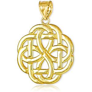 14k Gold Triquetra Celtic Trinity Pendant