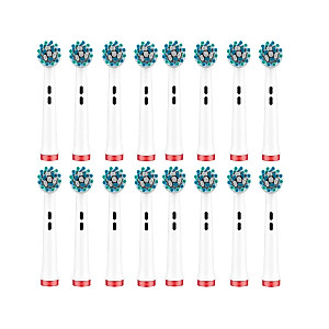 WuYan 16pcs Replacement Brush Heads Compatible with Oral b Electric Toothbrush, Angled Bristles for Deeper Plaque Removal