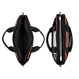 Fall Paisley Laptop Computer Bag Waterproof Shoulder Messenger Bag 13-15 inch Durable Laptop Tote Bag with Shoulder Strap Handle Lightweight Crossbody Briefcase