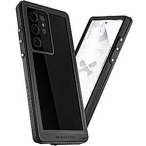 Ghostek NAUTICAL Slim Waterproof Case for Galaxy S22 Ultra 5G - Heavy Duty Shockproof Protection, Built-In Screen & Camera Lens Protector (Black)