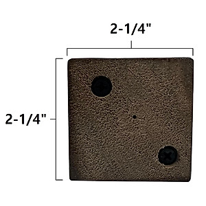 Elegent Upholstery Short Low Profile Wood Square Sofa Furniture Legs 1" Inch Height - Set of 4