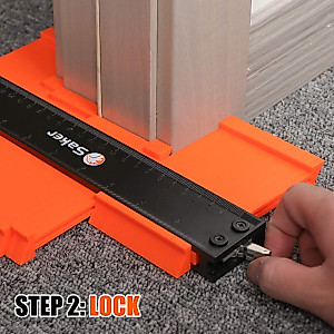 Saker Miter Saw Protractor&Saker Contour Duplication Gauge(10 Inch+5 Inch)