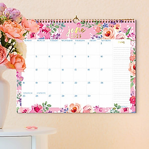 S&O Watercolor Floral Wall Calendar from Jan 2023-Jun 2024 - Tear-Off Monthly Calendar - 18 Month Academic Wall Calendar 2023-2024 - Hanging Calendar to Track for Anniversaries & Appointments - 10.5x13.5”in