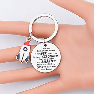 WSNANG Rocket Ship Keychain Jewelry Astronomy Astronaut Gift (keychain)