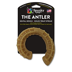 Spunky pup Antler Nylon Chew Toy, Chicken Flavored Nylon Dog Chew Toy, Promotes Dental Health - Antler, Ram