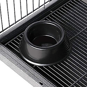 Topeakmart Large 6-Tier Ferret Cage Playpen, 52 Inch Metal Small Animals Hutch with 3 Doors/Bowl/Water Bottle/Tray, Rolling Pet Home for Lovely Chinchilla/Squirrel, Black, Easy Assembly