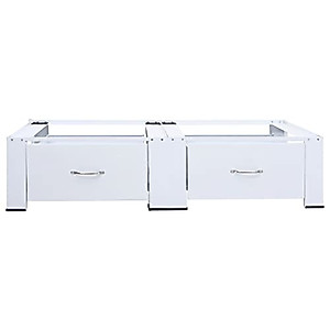 CHARMMA Washing Maching Stand,Double Washing Machine Pedestal Base Stand With Storage Drawers Stand Base For Dryers, Refrigerators, Home Appliances Mini Fridge Raiser 54.5"x 27.2"x 12.8"(WxDxH)