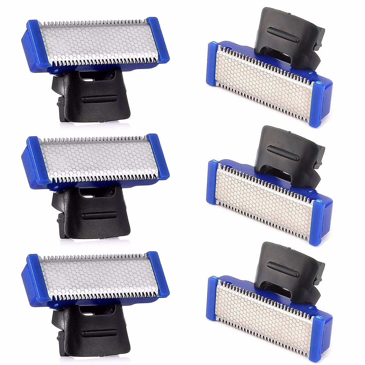 Replacement Heads for Old Version of Microtouch Solo Mens Shaver Electric Micro Trimmer (Pack of 6)