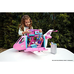 Barbie Airplane Playset, Dreamplane with 15+ Accessories Including Puppy, Snack Cart, Reclining Seats and More (Amazon Exclusive)