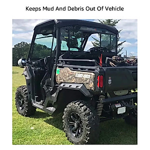 A & UTV PRO Defender Fender Flare Extended Wider, Front & Rear Extensions Compatible with Can Am Defender HD5 / HD8 / HD10 / MAX 2016-2024, Replace OEM # 715006821 715002424, Black