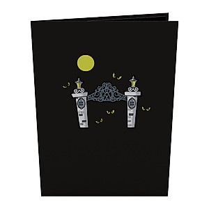 ﻿﻿Lovepop Disney Holiday PopUp Card for Her & Him 3D Halloween Greeting Cards for Boys Girls The Haunted Mansion 5" x 7" Ghoulish - Envelope Included