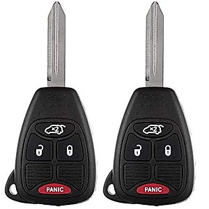 SCITOO 2pcs Key Fob Keyless Entry Remote Shell Case & Pad fit 1998-2000 for Chrysler 200 2002-2010 for Chrysler Aspen 2005-2015 for Chrysler Pacifica 4 Buttons M3N65981772