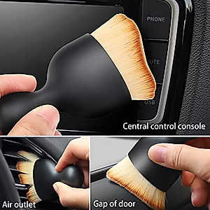 Miytsya Pack-1 Car Interior Cleaning Tool, Vehicle Interior Dust Removal Brush, Soft Car Interior Cleaning Brush, Interior Dust Brushes for Cleaning Cars, Automobile Maintenance Tool (Yellow)